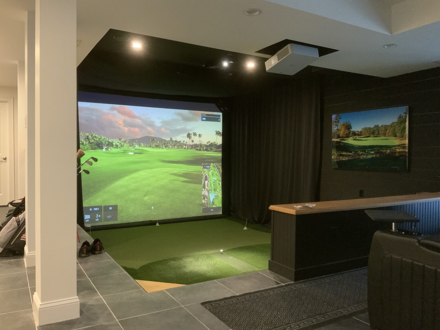 Basement Golf Simulator - Drycrete Waterproofing