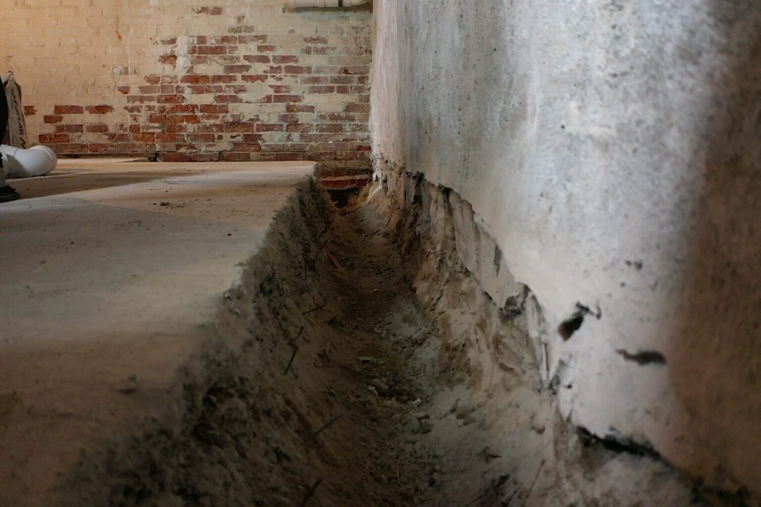 French Drain Installation - MA and RI - Drycrete Waterproofing